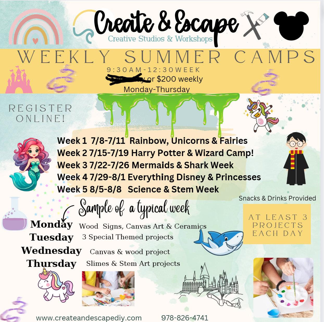 Kids Camp 2024 Summer Camp Create Escape Creative Studio DIY
