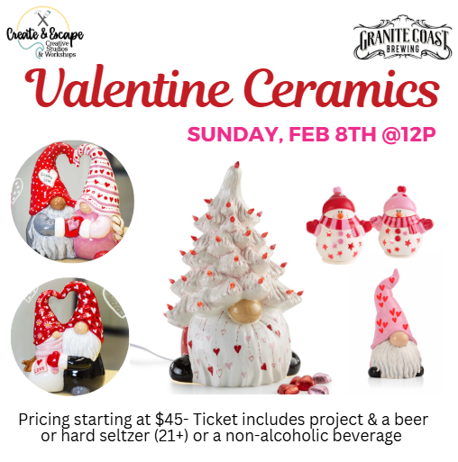 2.8 12pm @12pm Sip & Ceramics - @ Granite Coast | Open Workshop ...